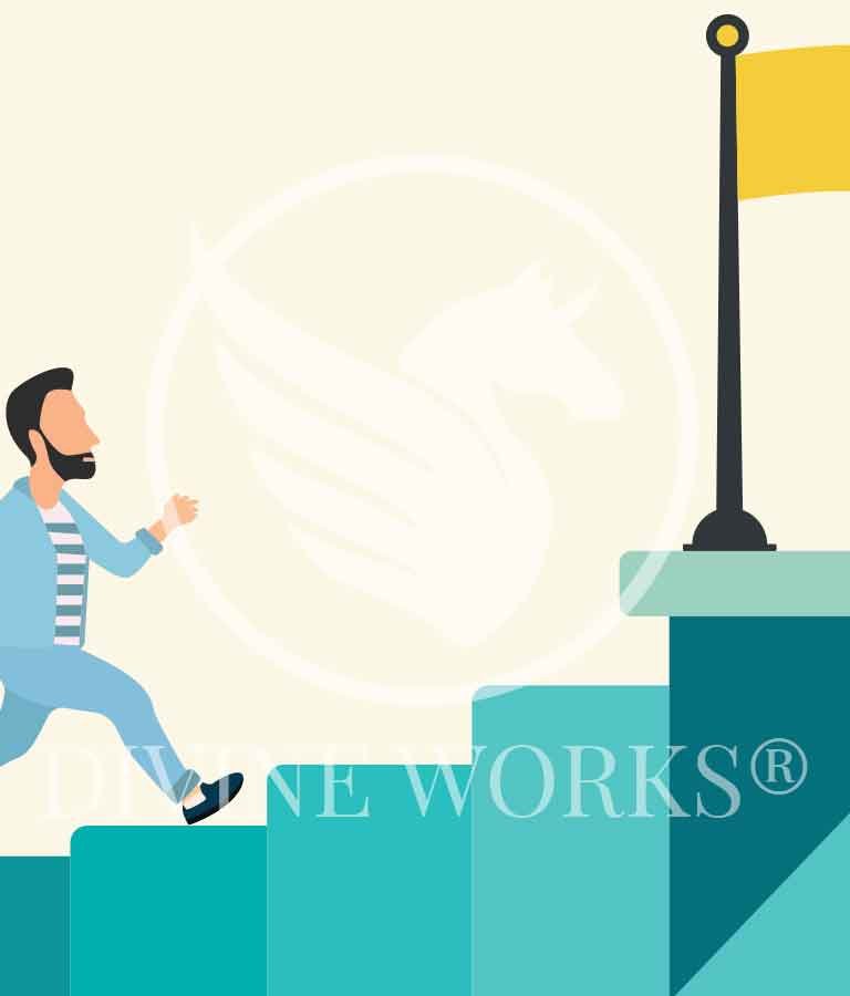 Free Success To Stairs Vector Illustration