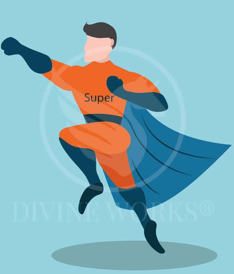 Free Super Hero Vector Illustration