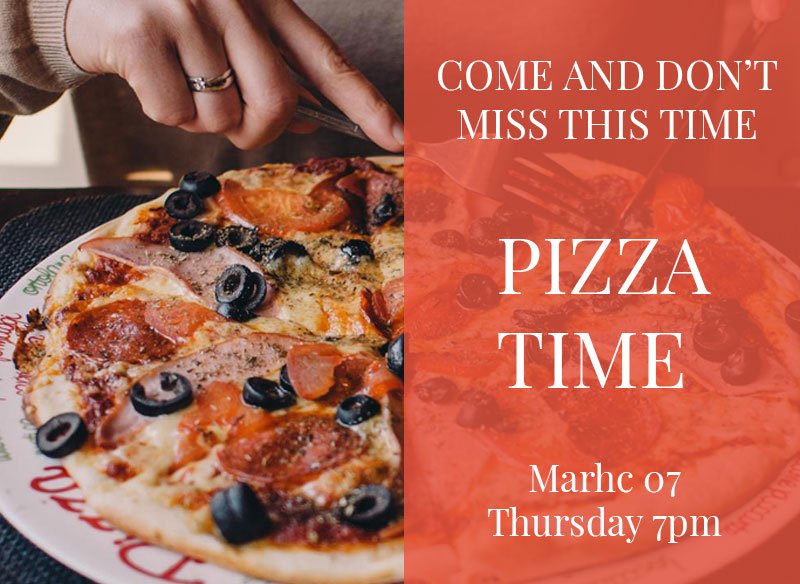 Free Pizza Time Twitter Post Template