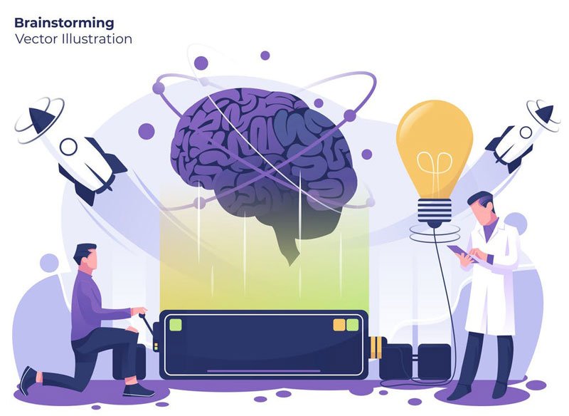 Brainstorming - Vector Illustration