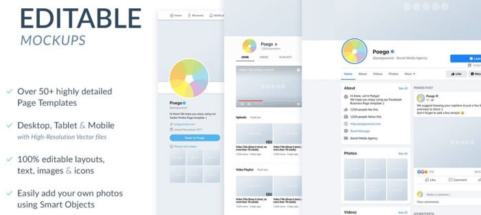 Social Media Mockups Bundle - Ultimate Social Media Mockups Bundle