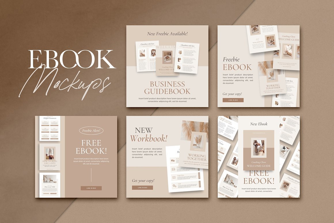 Social Media Digital Product Mockups - Social Media Mockups